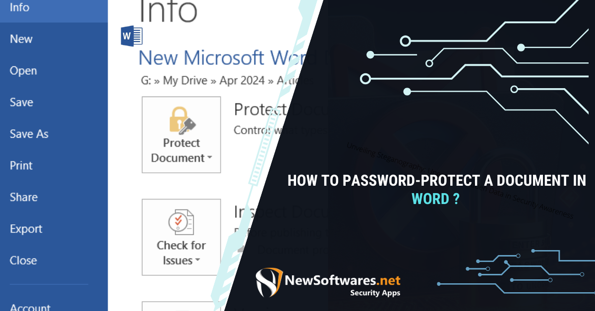 How To Password-Protect A Document In Word? - Newsoftwares.net Blog