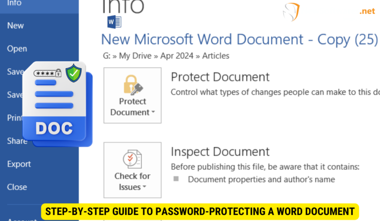 How To Password-Protect A Document In Word? - Newsoftwares.net Blog