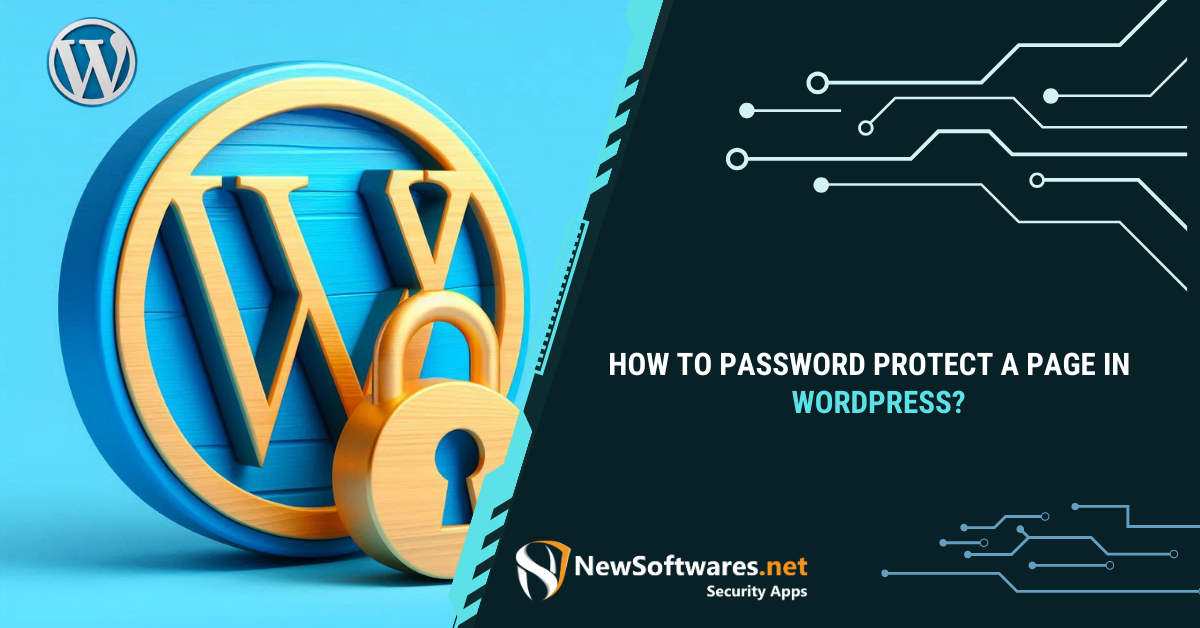 How To Password Protect A Page In WordPress? - Newsoftwares.net Blog