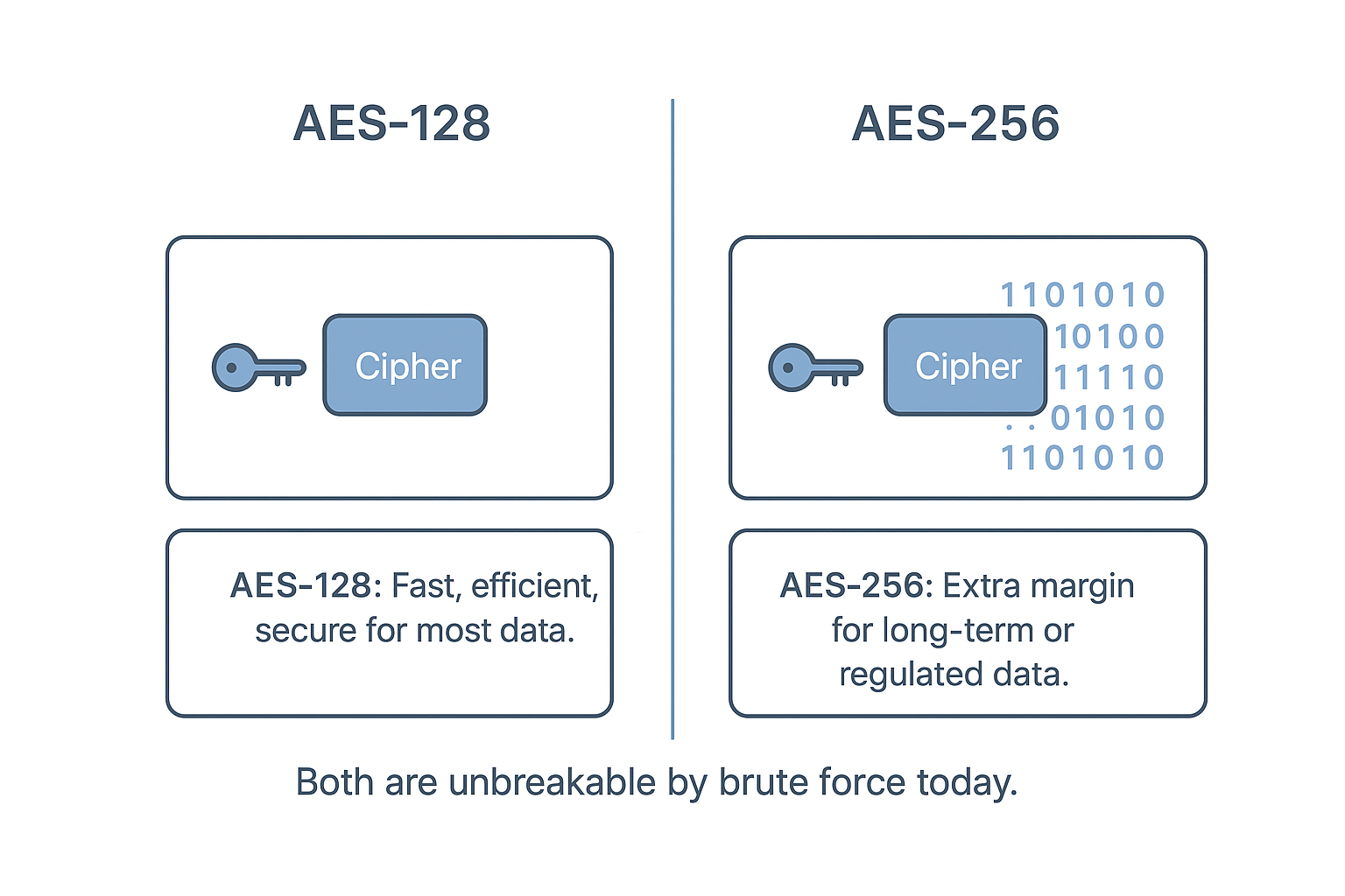 AES-128 Vs AES-256 : Real-World Differences (Speed, HW Accel, Risk ...