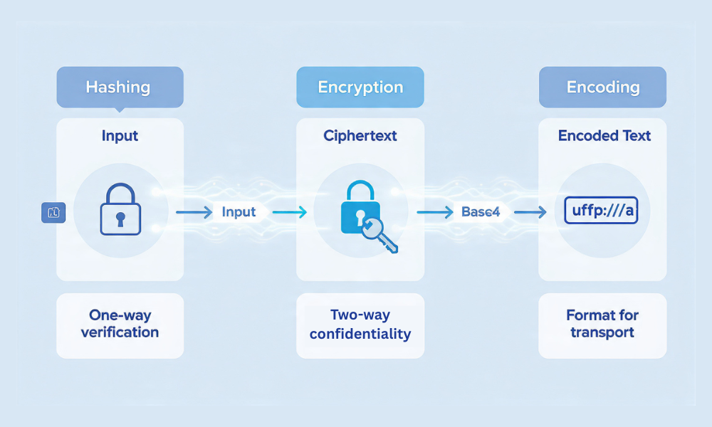 Hashing Vs Encryption Vs Encoding : Clear Examples You Won’t Forget - Newsoftwares.net Blog