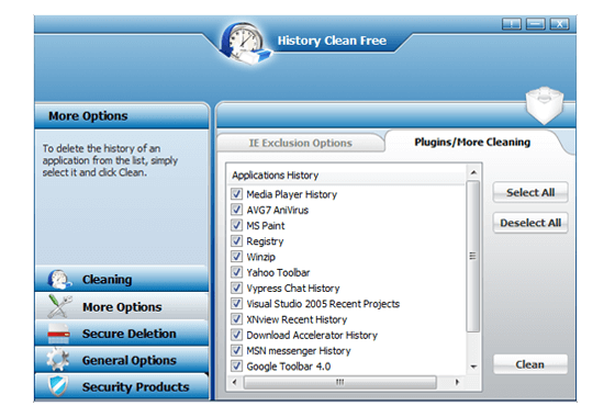 History Clean - History Removal Tool - Free Download