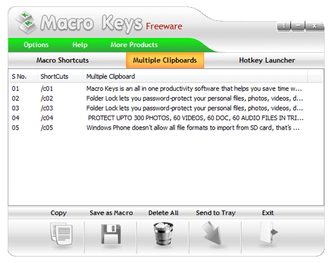 Launch Programs and Clipboards – Macro Keys